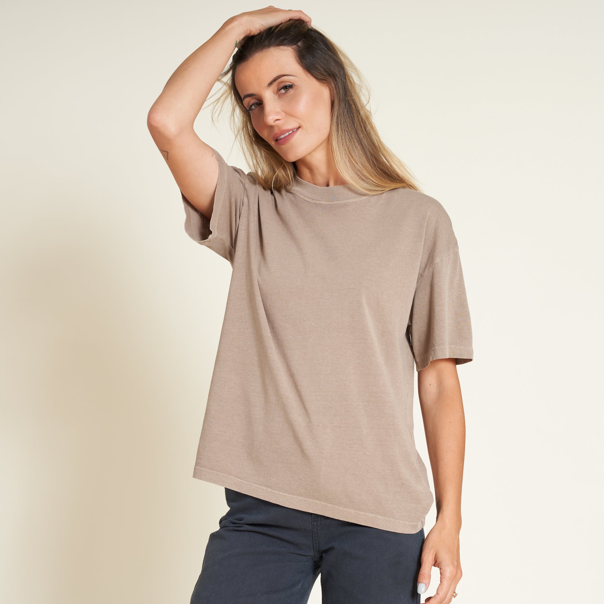 Claire Oversized Crewneck Tee – Rowan