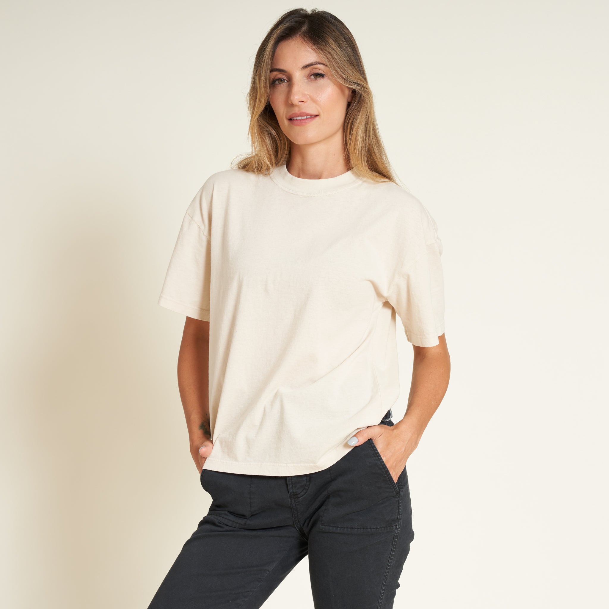 Claire Oversized Crewneck Tee – Rowan